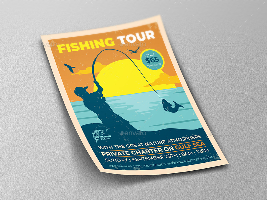 Fishing Flyer Template, Print Templates | GraphicRiver