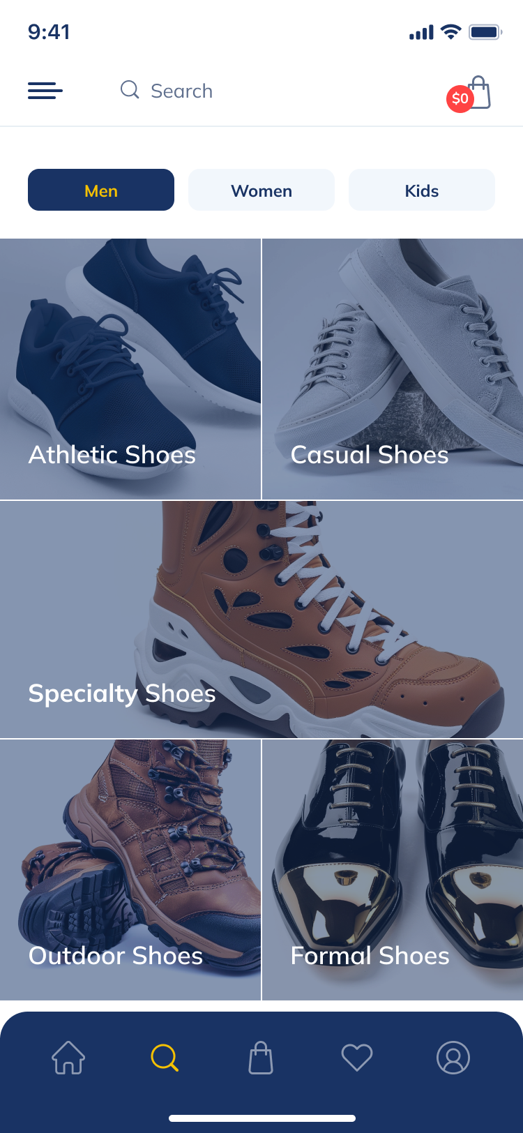 StepHub - Shoes Store Mobile App XD UI Template by George_Fx | ThemeForest