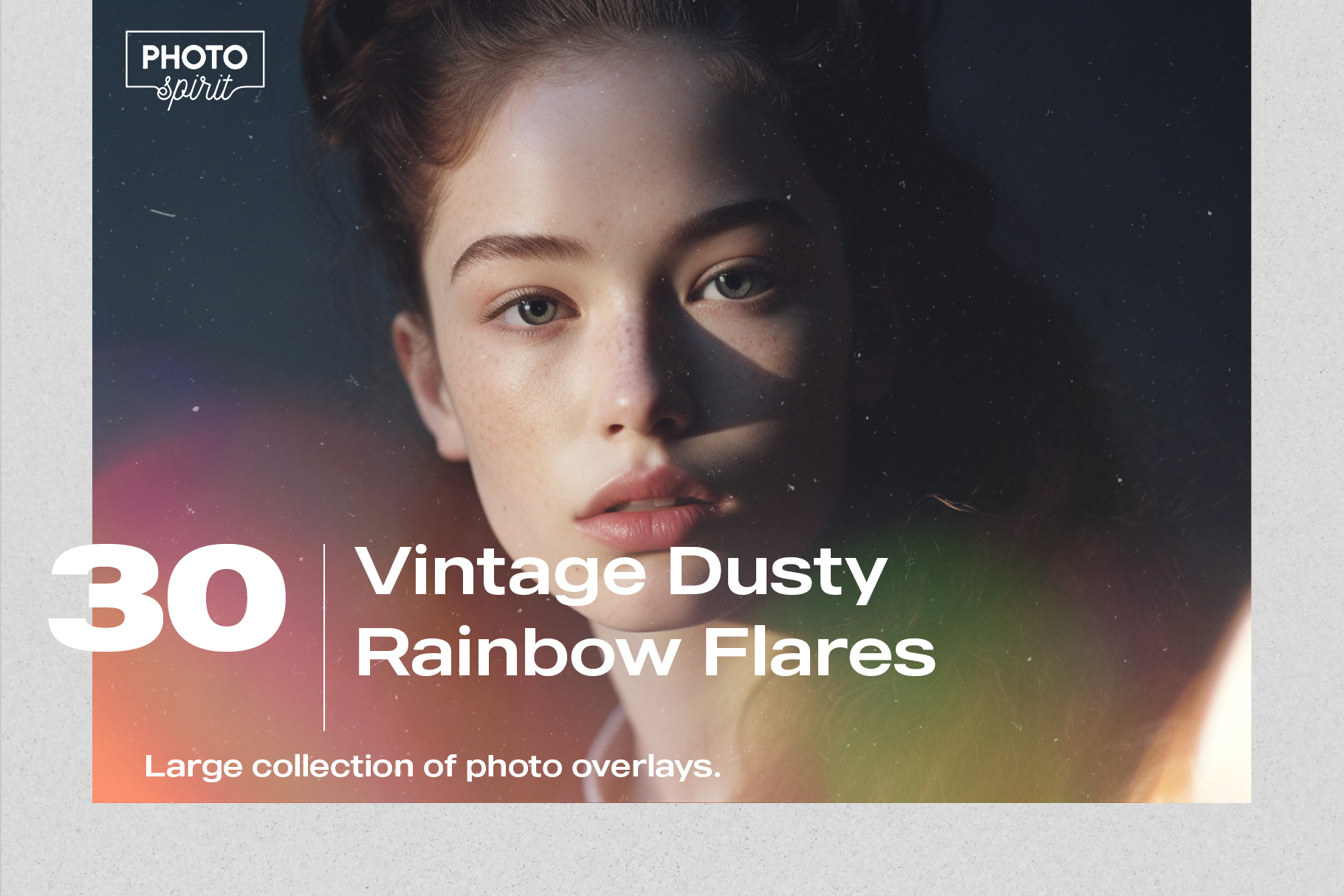 30 Vintage Dusty Rainbow Flares Effect Photo Overlays, Add-ons ...