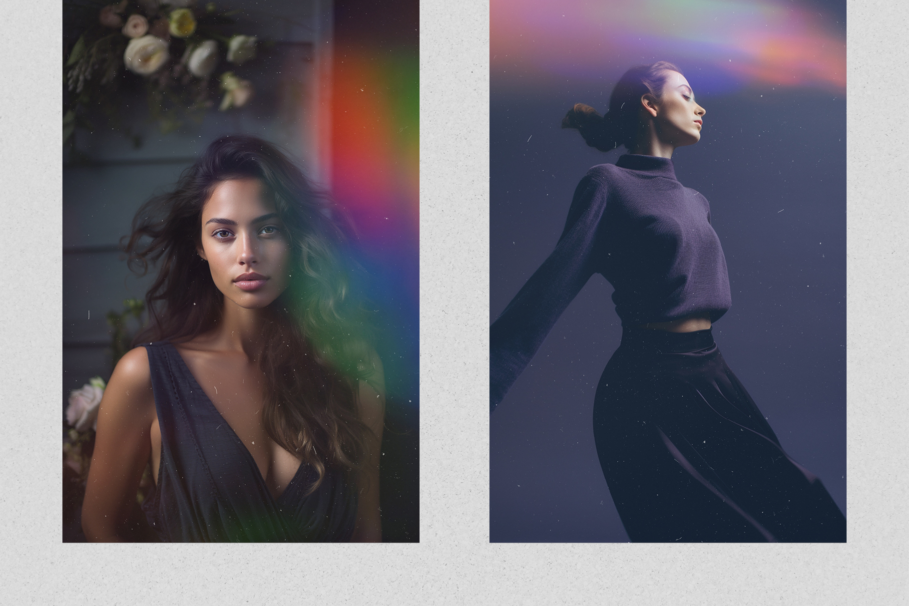 30 Vintage Dusty Rainbow Flares Effect Photo Overlays, Add-ons ...