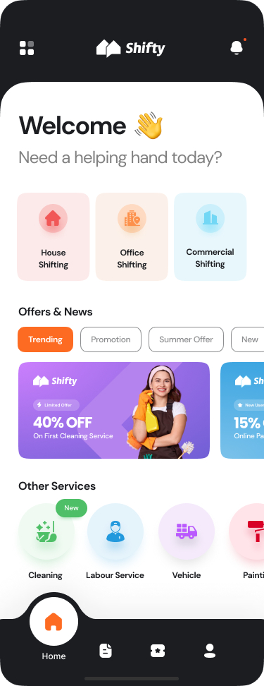 Shifty - Home Service App React Native CLI Ui Kit by upliftthemes | CodeCanyon