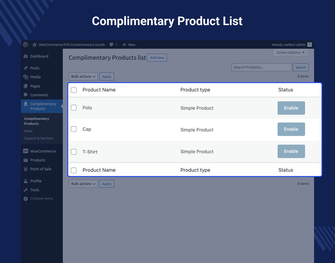 WooCommerce POS Complimentary Goods by Webkul | CodeCanyon