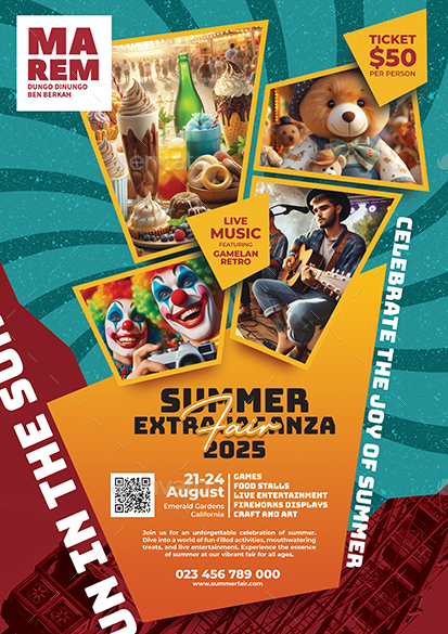 Summer Fair Flyer and Social Media, Print Templates | GraphicRiver