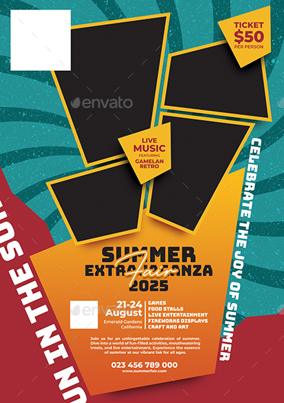 Summer Fair Flyer and Social Media, Print Templates | GraphicRiver