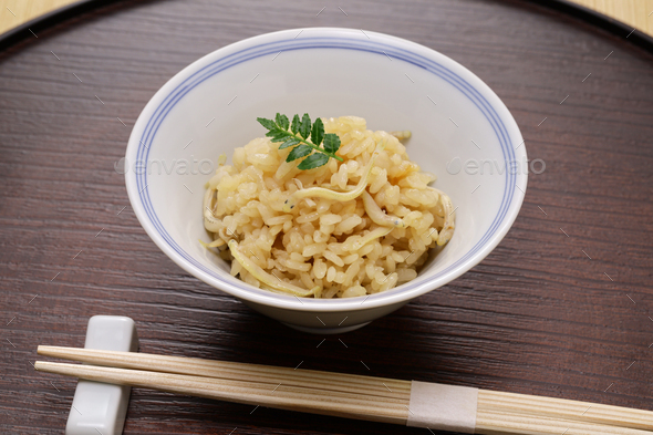 ice goby rice (Isaza gohan), a Japanese seafood delicacy Stock Photo by ...