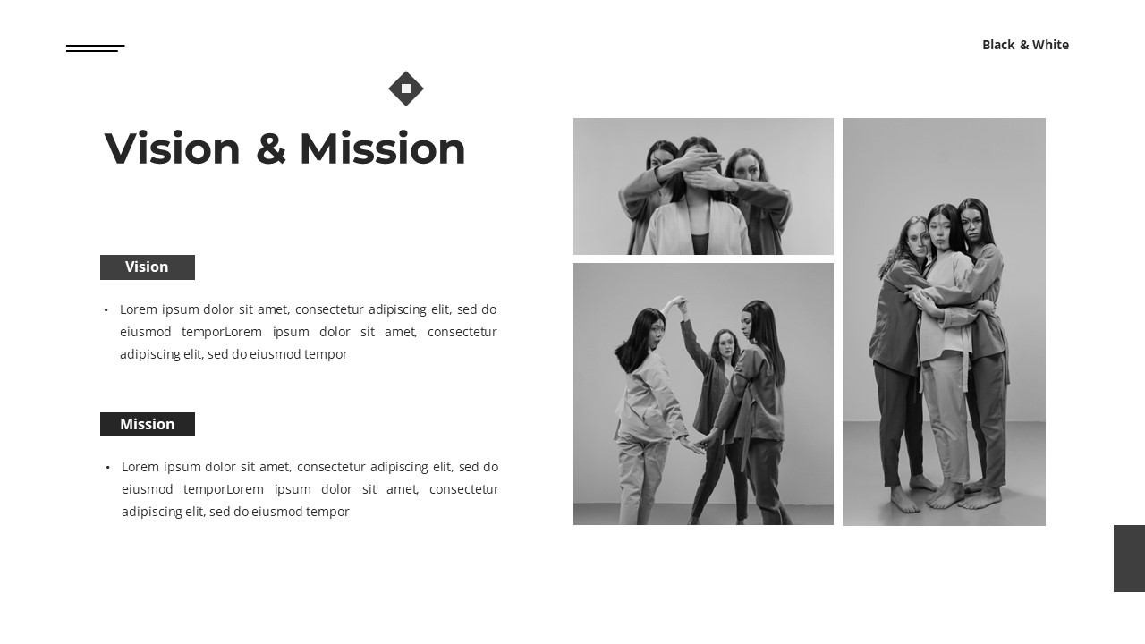 Black & White - Photography Google Slide Templates, Presentation Templates