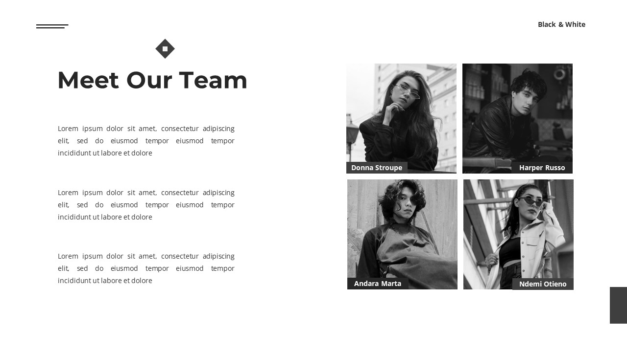 Black & White - Photography Google Slide Templates, Presentation Templates