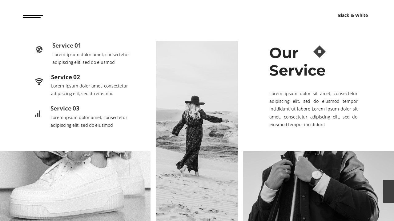 Black & White - Photography Google Slide Templates, Presentation Templates