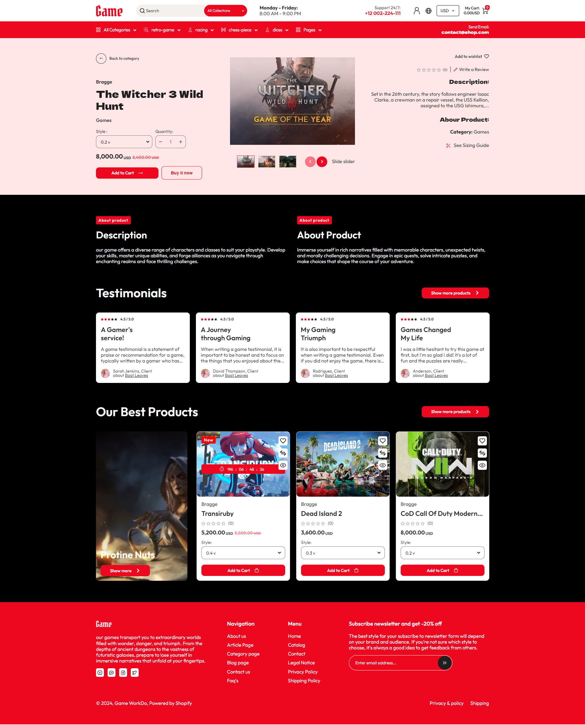 Game - Digital Gaming Store Shopify 2.0 Theme by WorkDo | ThemeForest