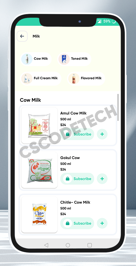 Dairy Products, Grocery, Daily Milk Delivery Mobile App with ...