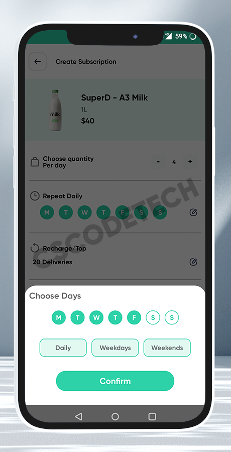 Dairy Products, Grocery, Daily Milk Delivery Mobile App with ...