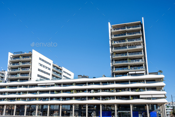 Modern high-rise apartment complex Stock Photo by elxeneize | PhotoDune