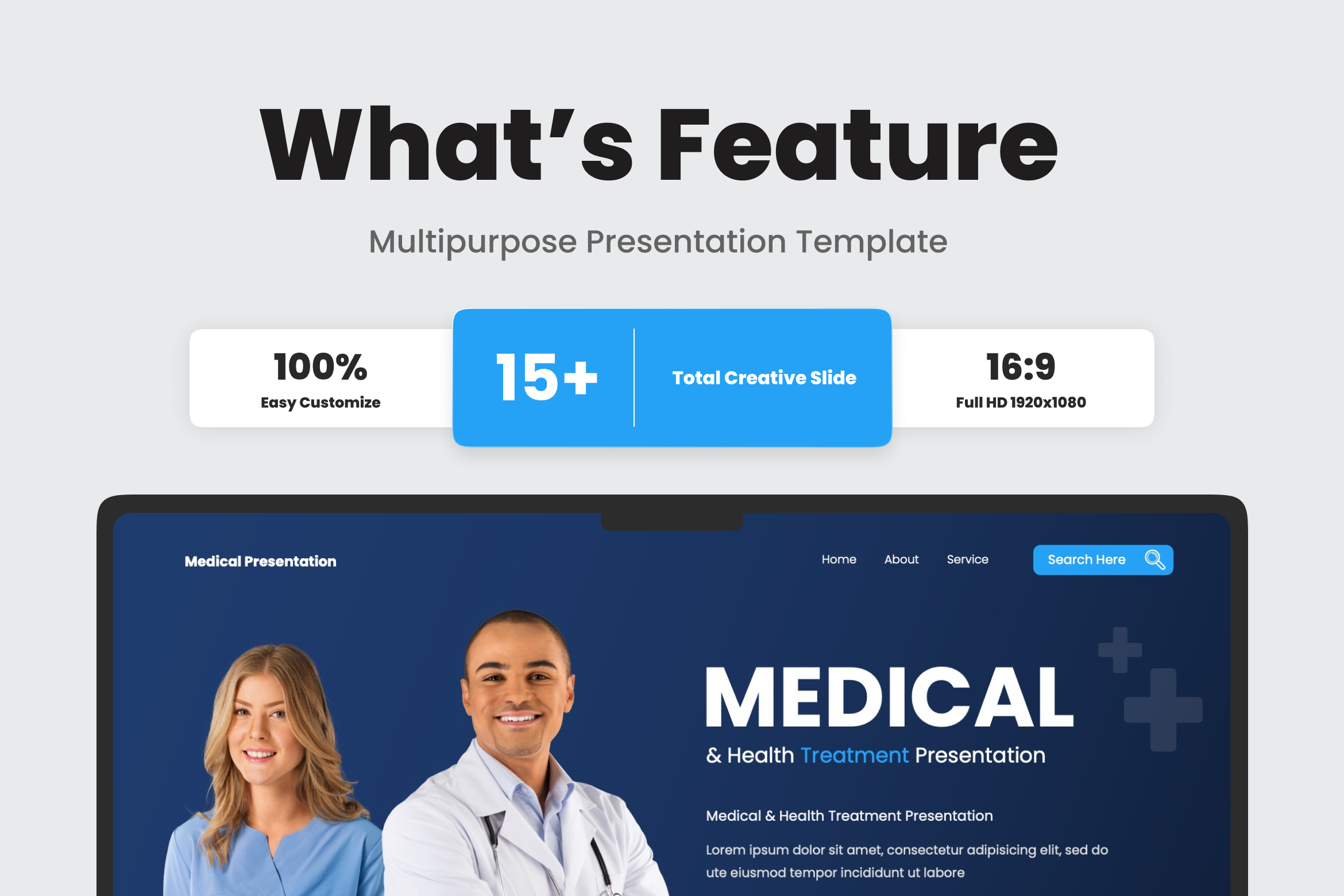 Medical & Healthcare PowerPoint Template, Presentation Templates ...