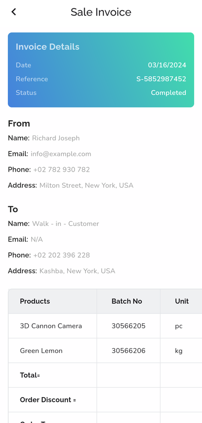 Inventual - POS & Inventory Admin Flutter Template for Android & iOS by BDevs