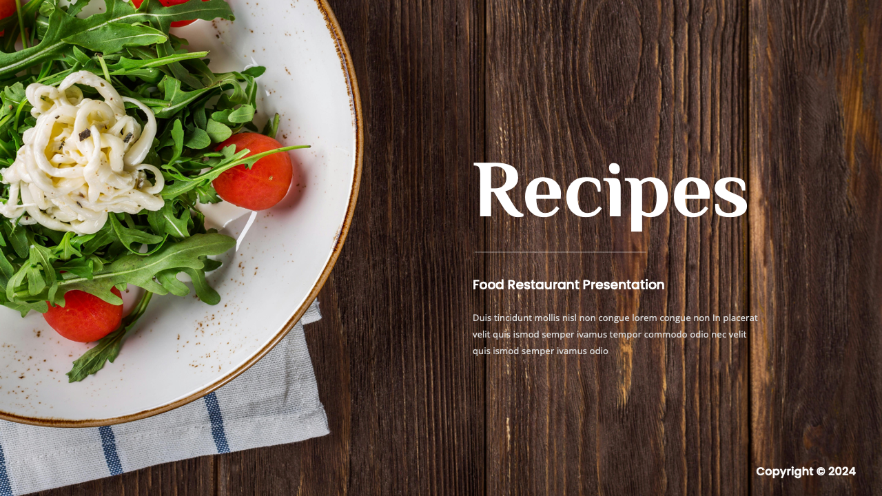 Recipes - Food PowerPoint Template, Presentation Templates | GraphicRiver