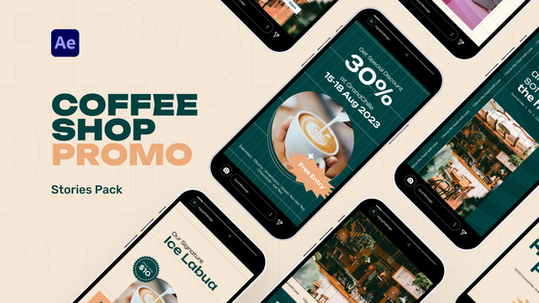 Coffee Shop Promo Stories Pack, After Effects Project Files | VideoHive