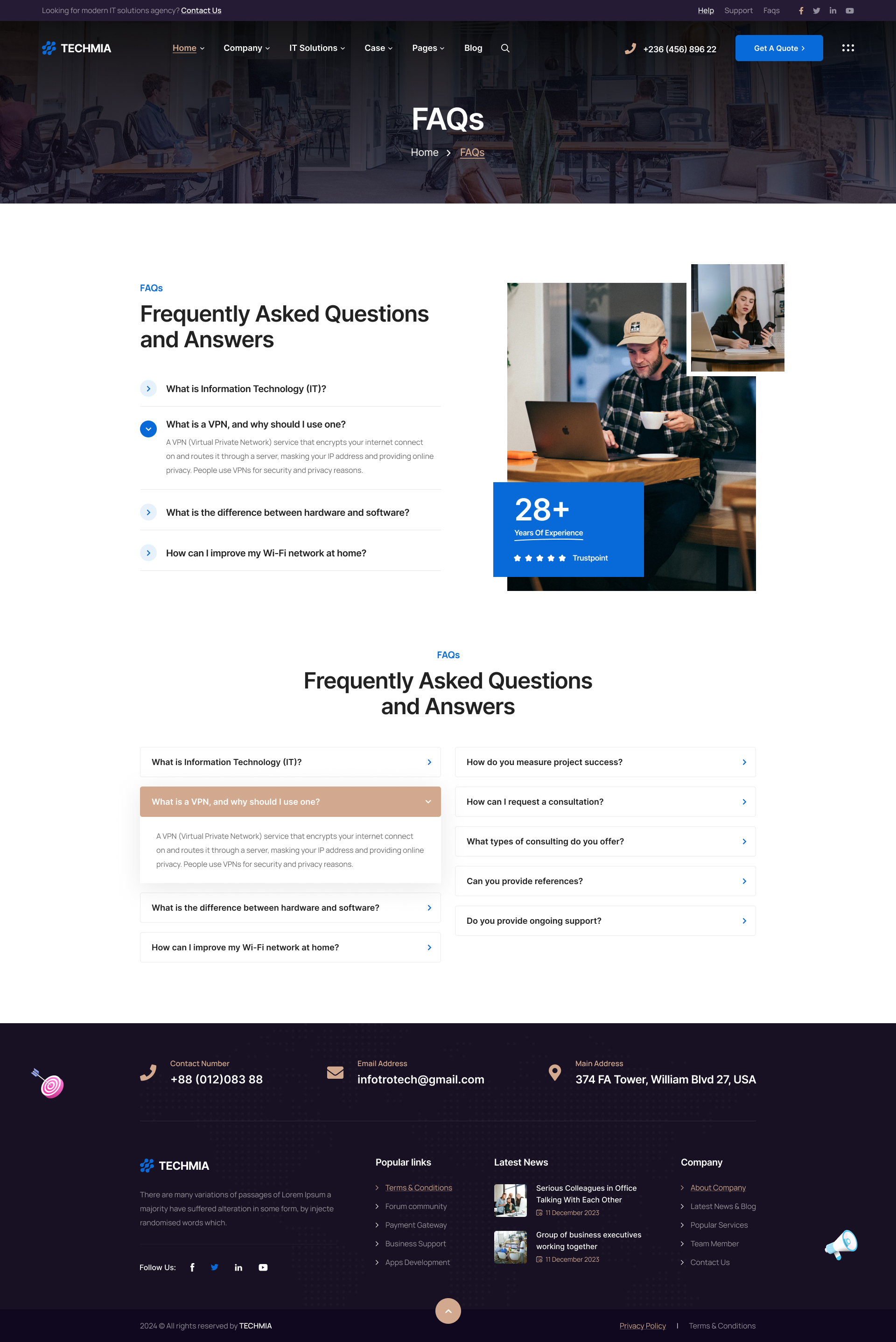 Techmia - IT Consulting Service Agency Figma Ui Template by QuomodoTheme