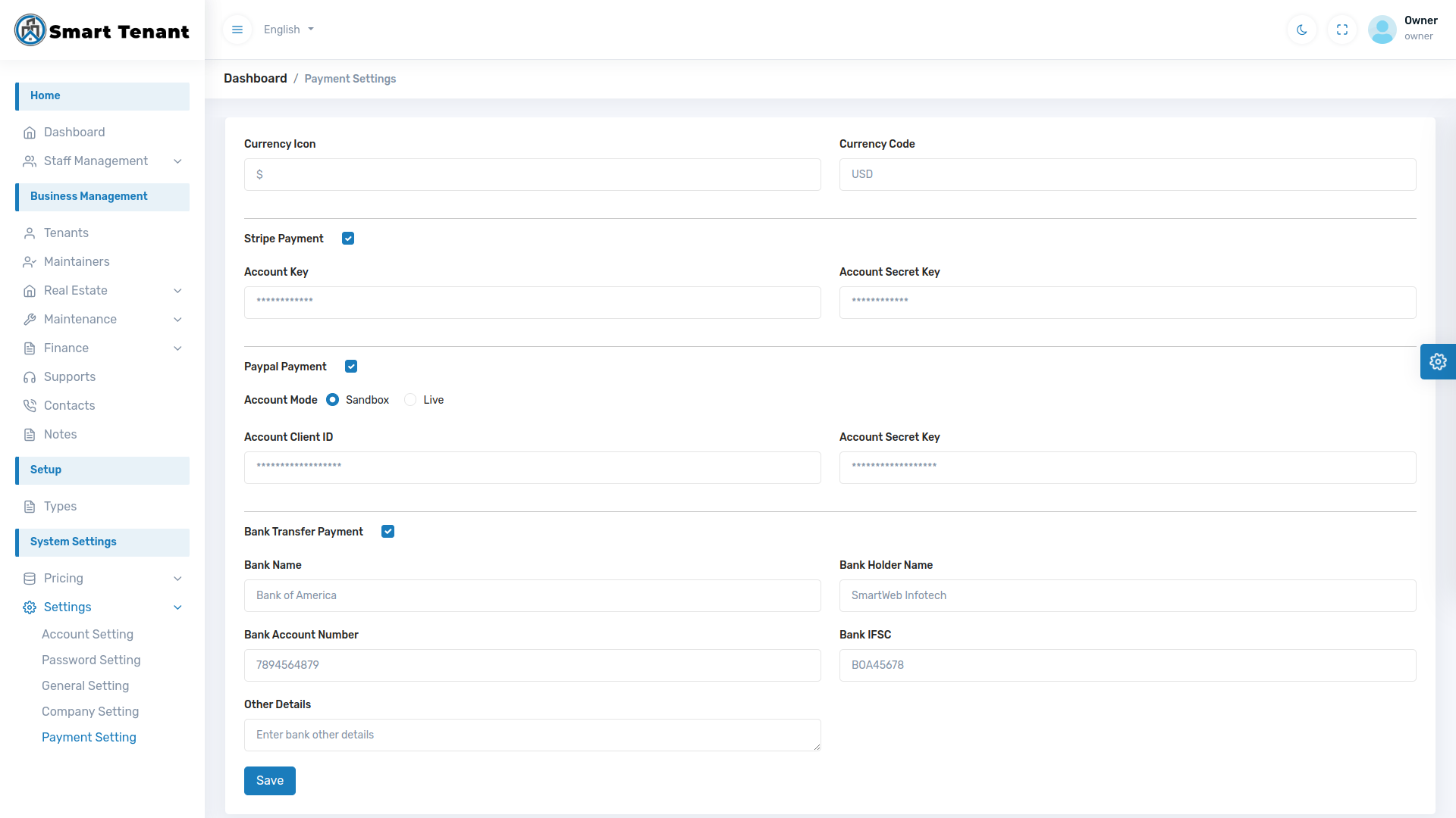 Smart Tenant SaaS - Property Management System by smartwebinfotech