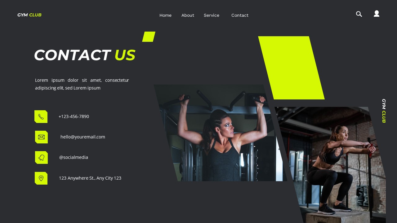 Gym Club - Gym Google Slide Templates, Presentation Templates ...