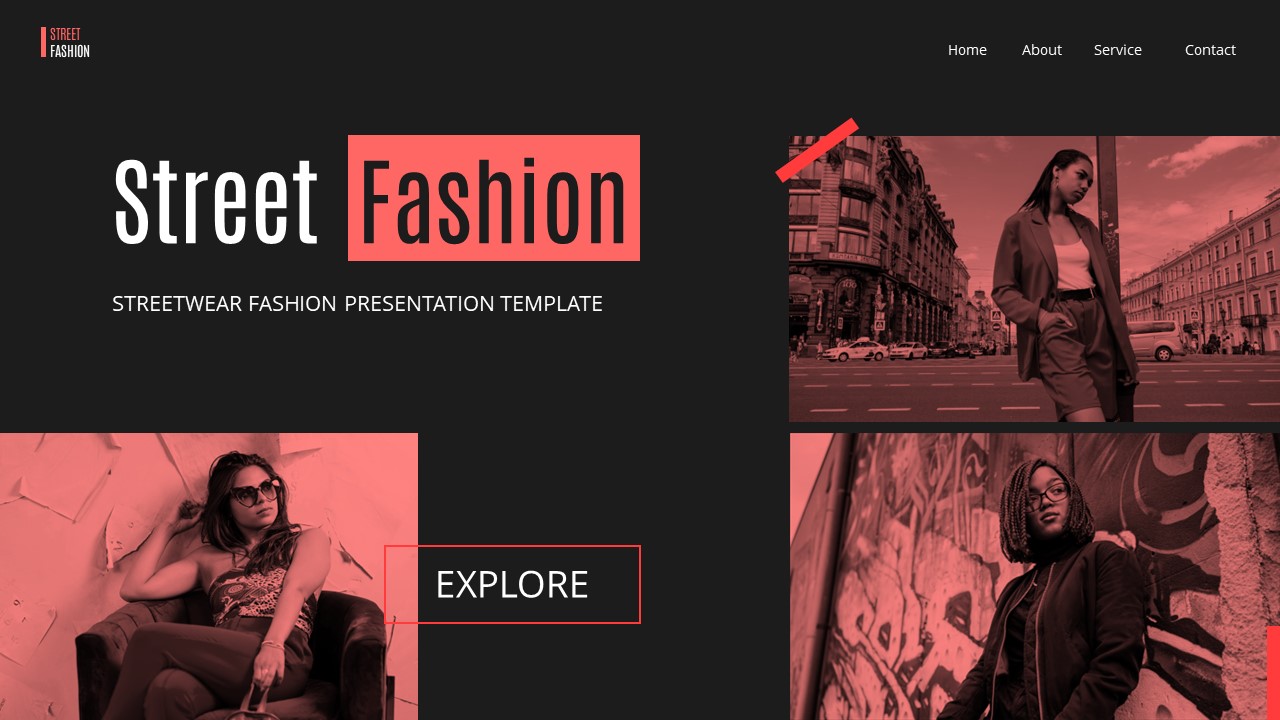 Street Fashion - Fashion Powerpoint Templates, Presentation Templates