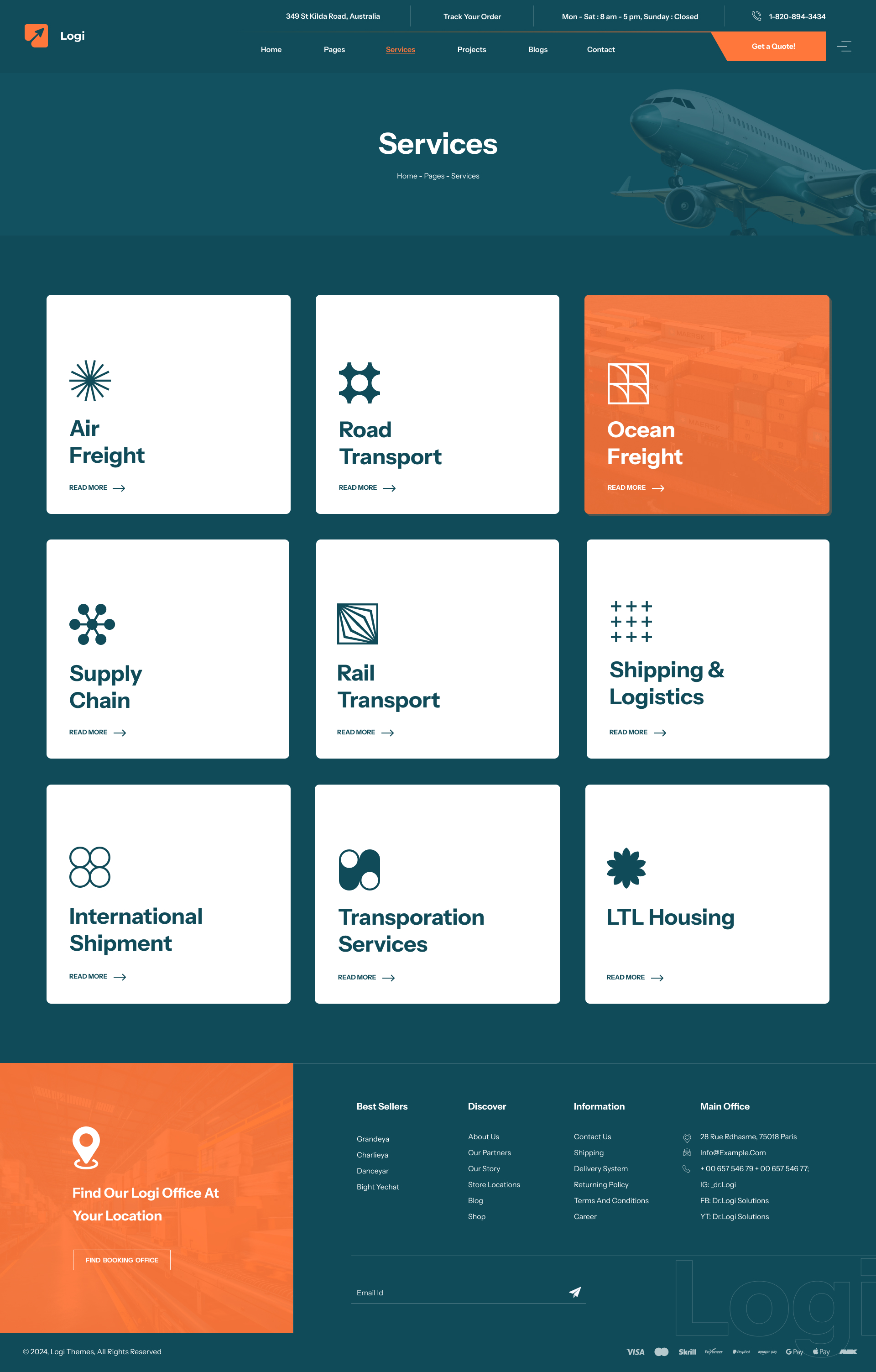 Logi - Logistics and Transportation Service Figma Template by BuddhaThemes