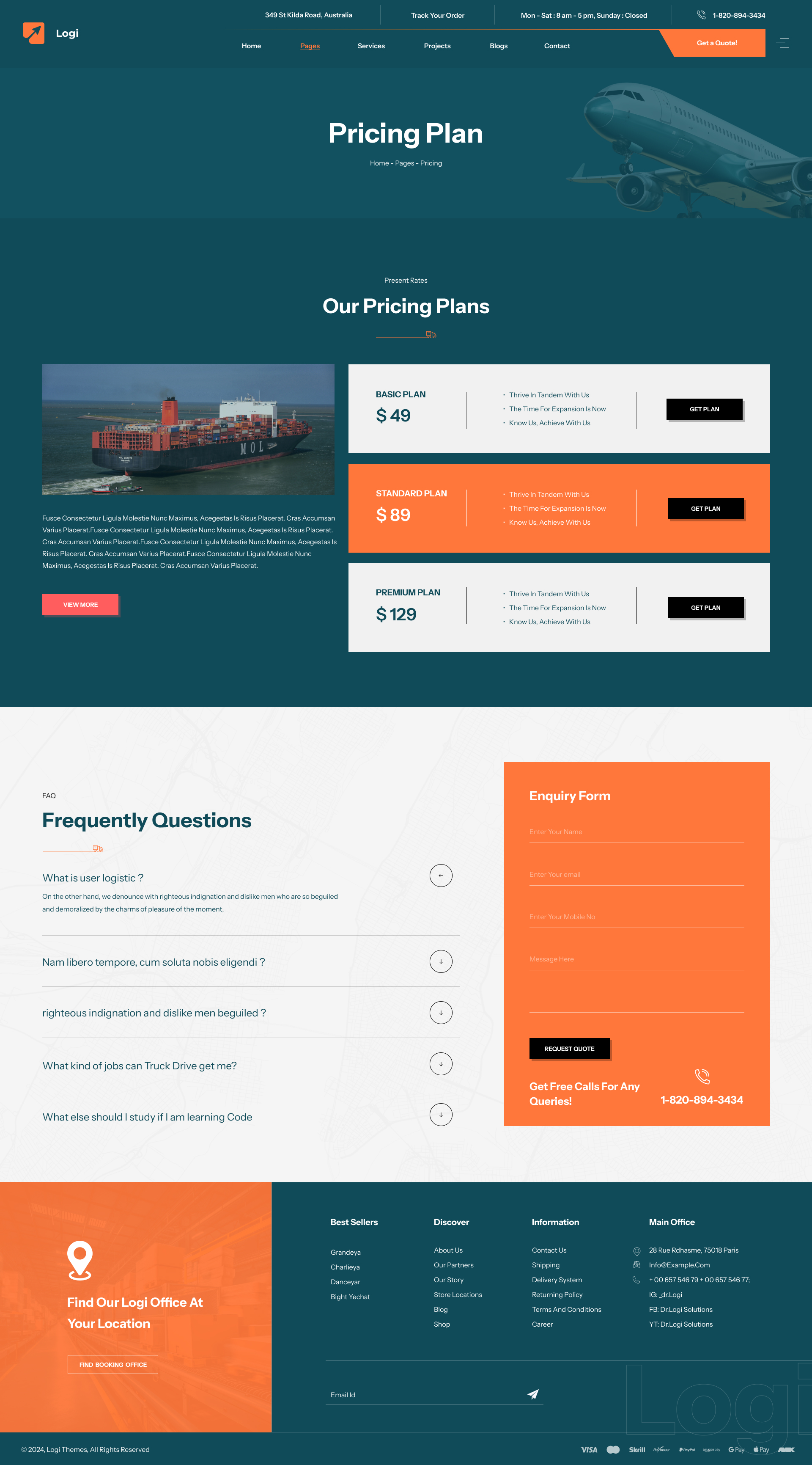 Logi - Logistics and Transportation Service Figma Template by BuddhaThemes
