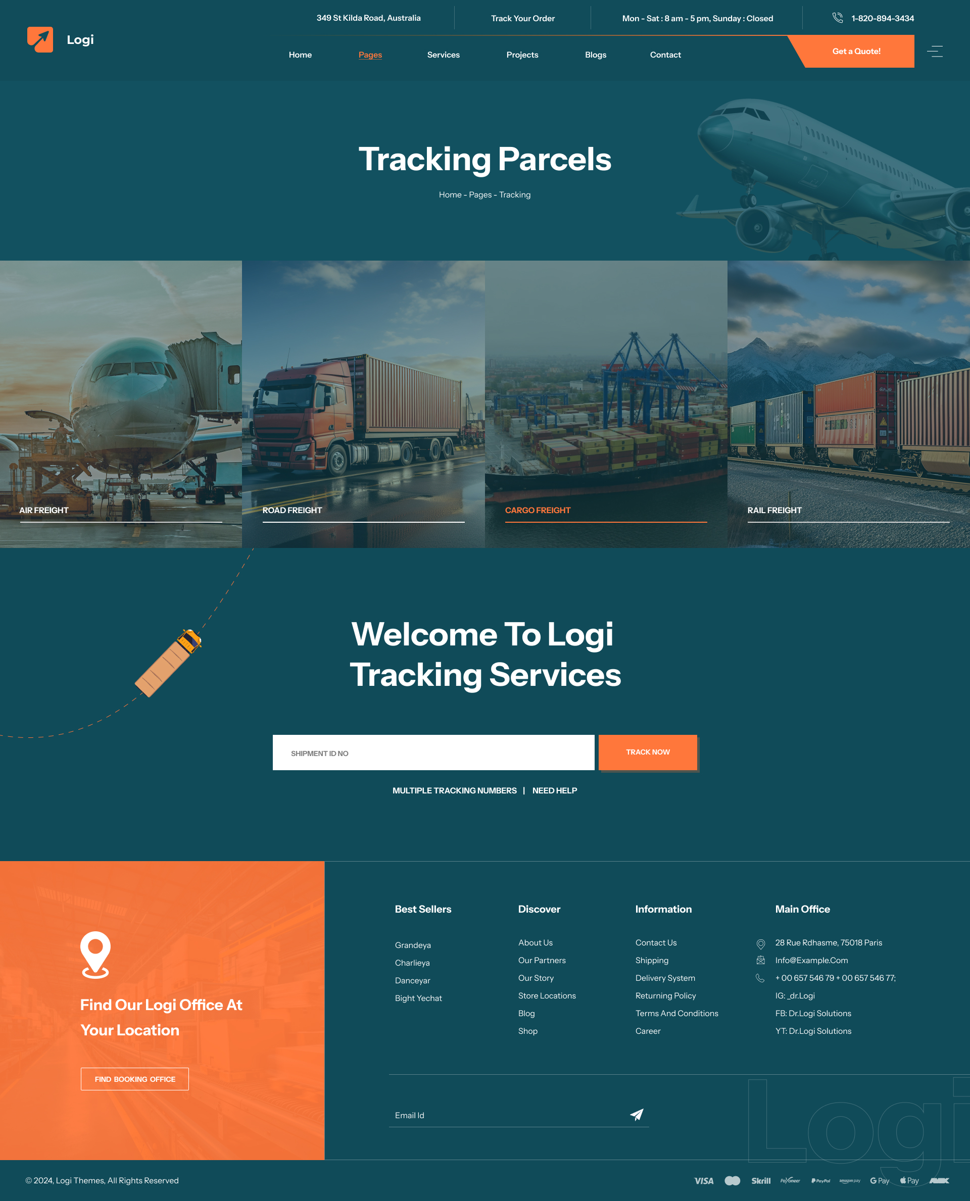 Logi - Logistics and Transportation Service Figma Template by BuddhaThemes