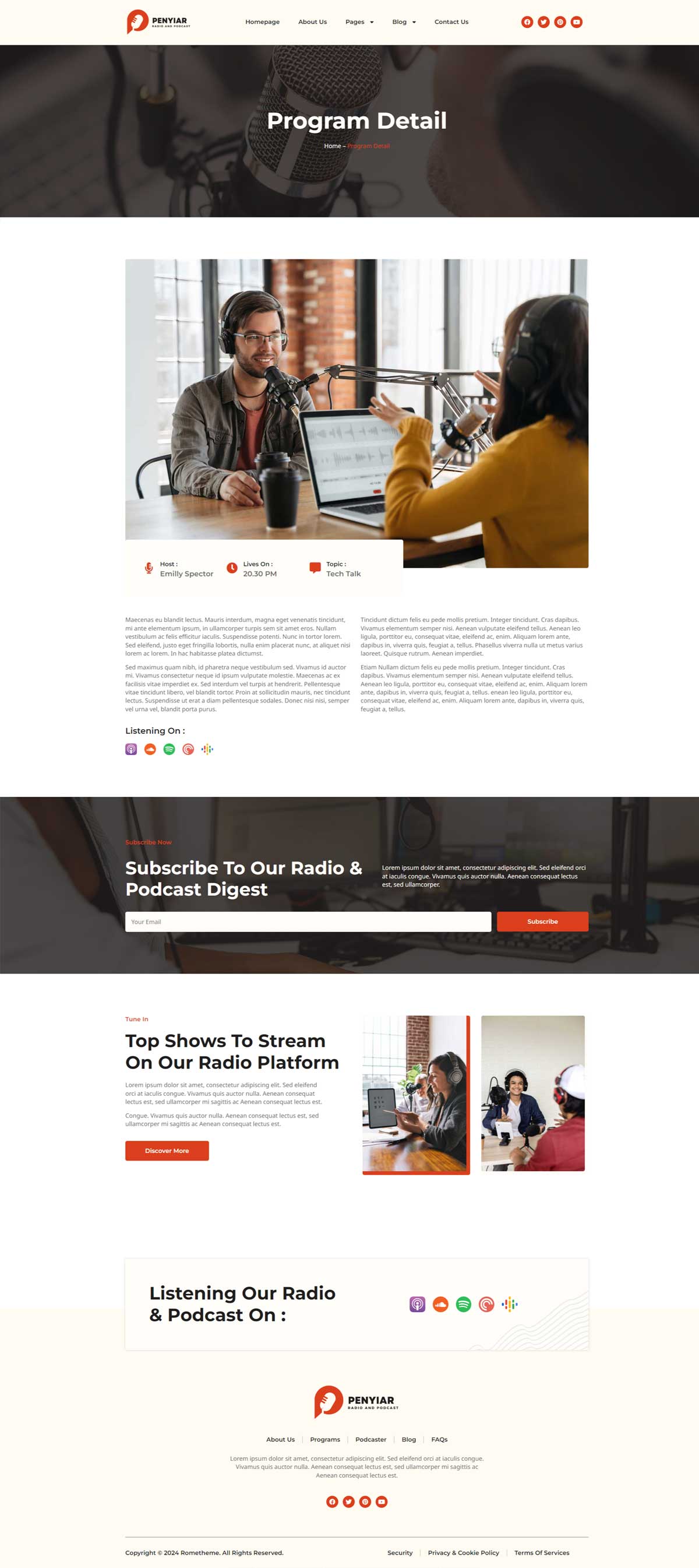Penyiar - Radio & Podcast Elementor Template Kit by Rometheme | ThemeForest