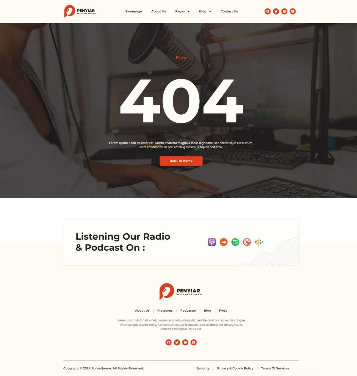 Penyiar - Radio & Podcast Elementor Template Kit by Rometheme | ThemeForest