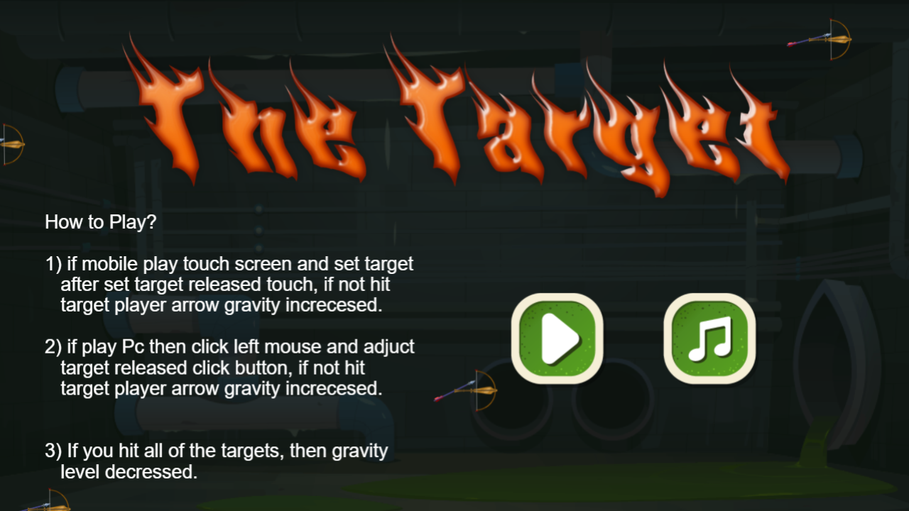 The Target || Endless || Infinite || HTML 5 || Contruct game by skinfosky