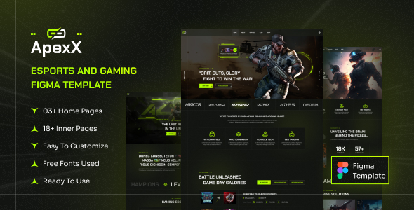 ApexX - Esports & Gaming Figma Template by BuddhaThemes | ThemeForest