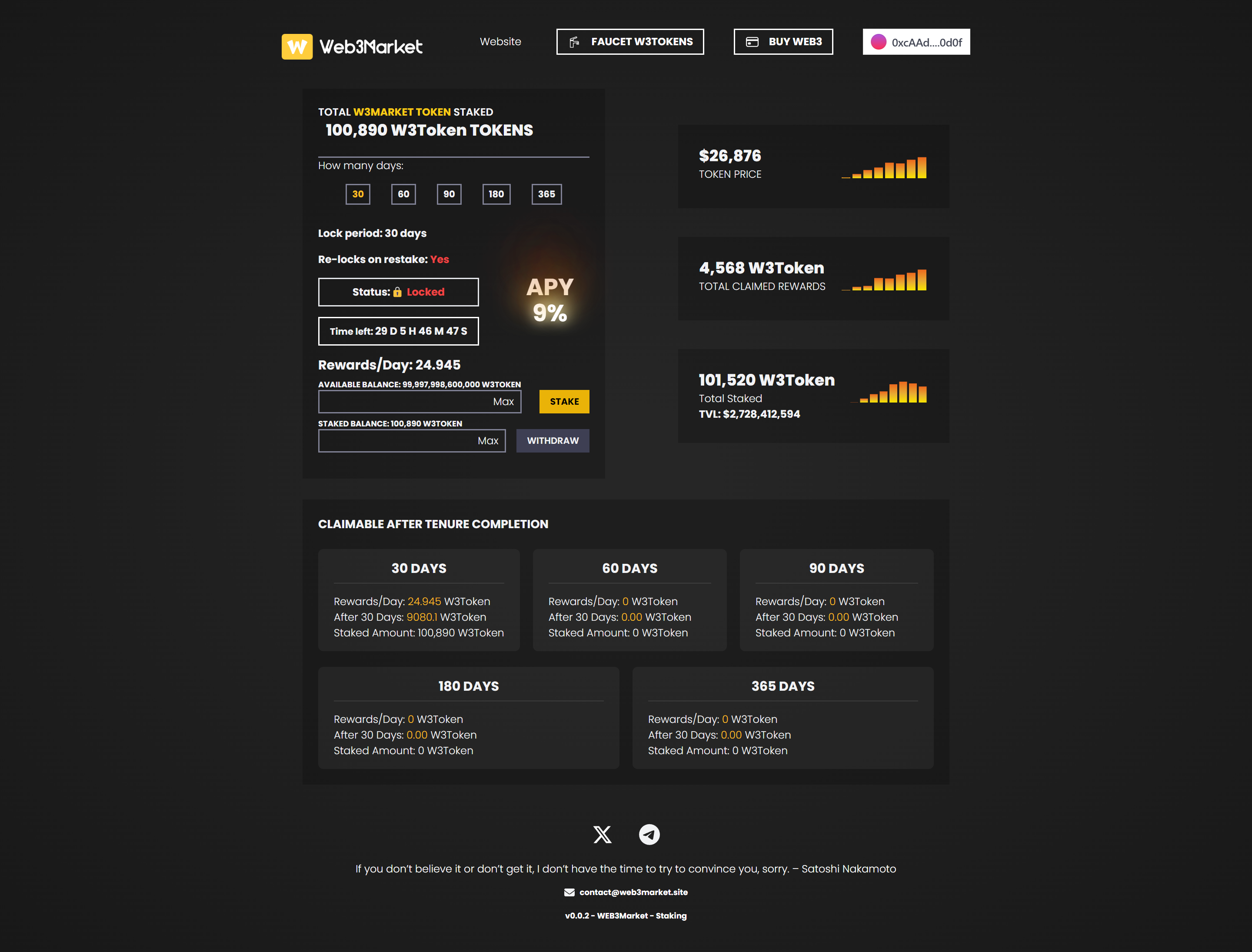 Staking Nova Web3 - React & Solidity by Web3Market | CodeCanyon