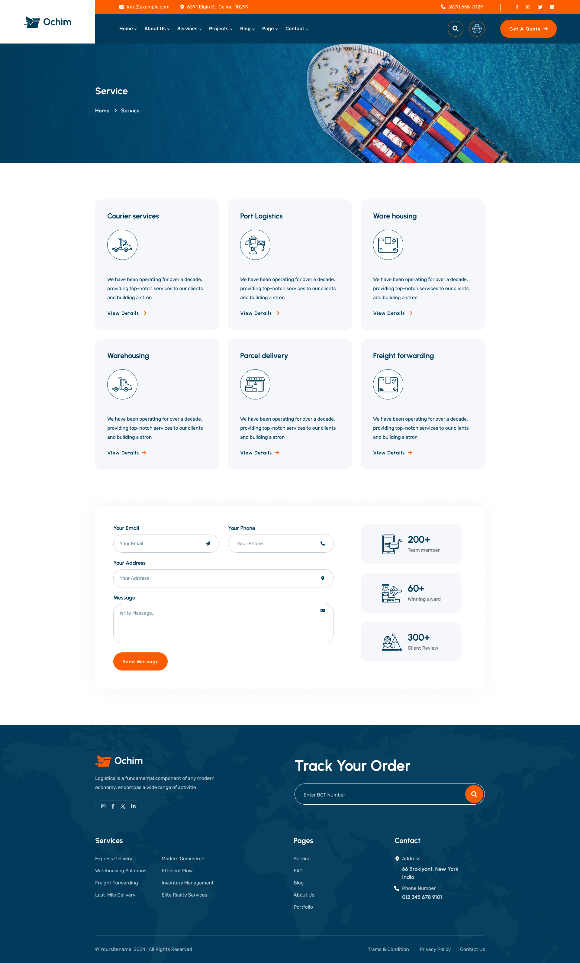 Ochim - Transportation and Logistics Figma Template by urnoit | ThemeForest
