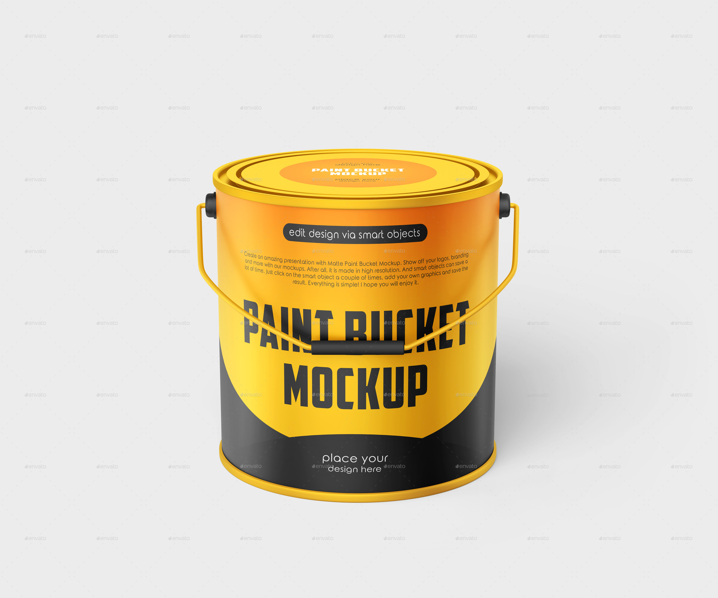 Matte Paint Bucket Mockup Set, Graphics | GraphicRiver