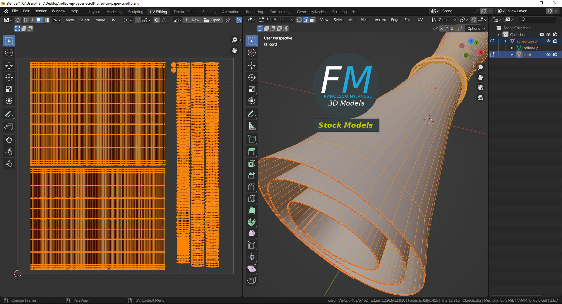 Rolled up paper scroll by FrancescoMilanese85 | 3DOcean