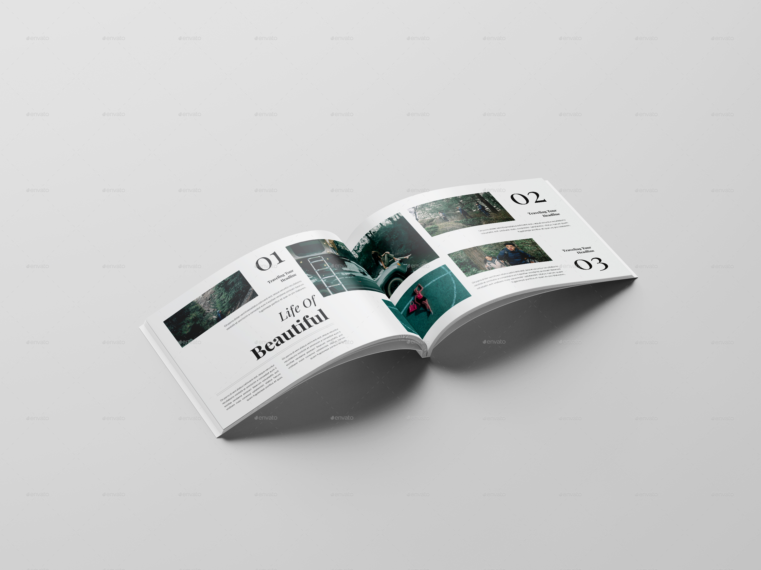 Travel Magazine Landscape Template, Print Templates | GraphicRiver