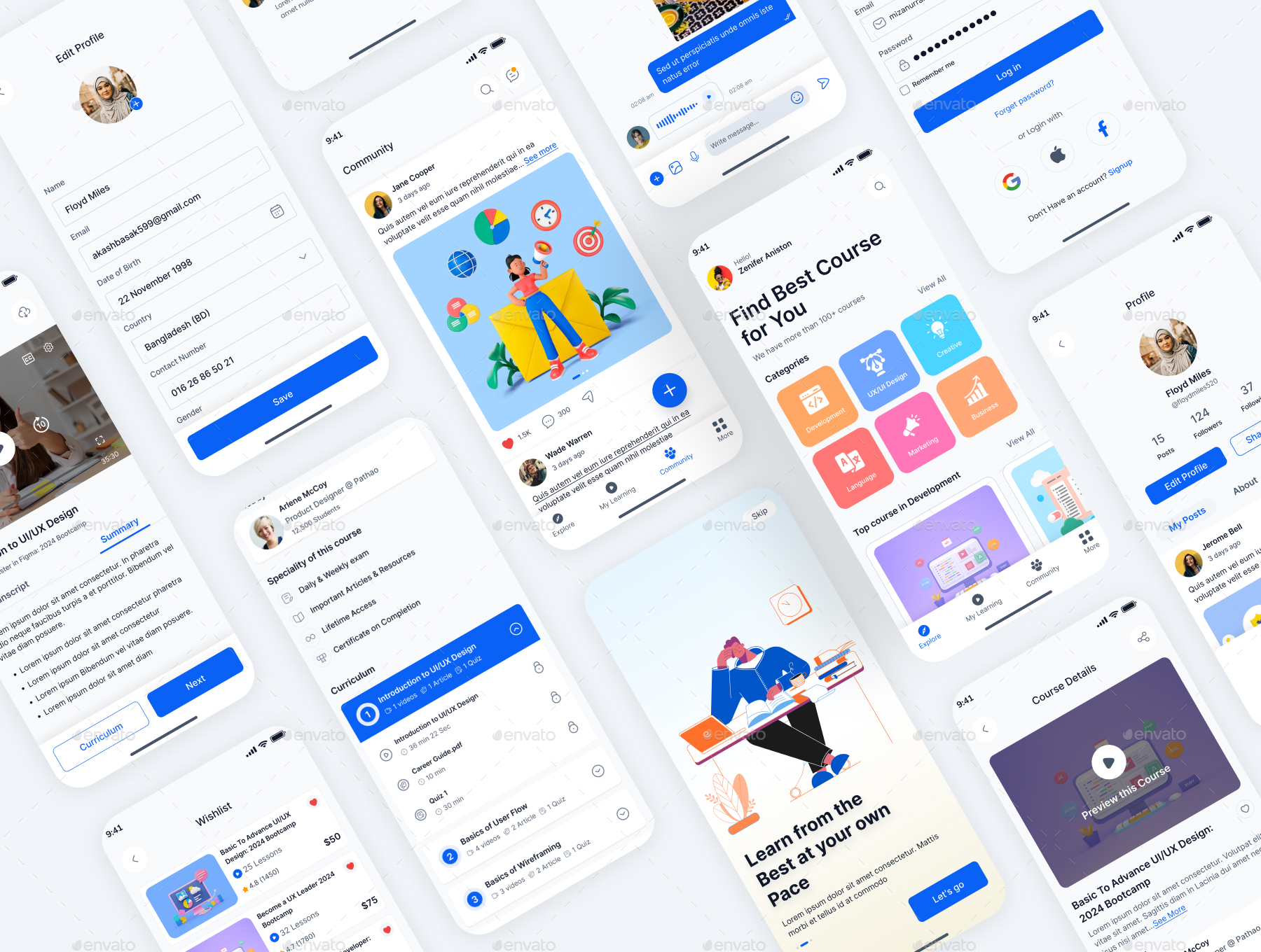 Skill Sphere - Online Course & E-Learning App UI Kit, Web Elements