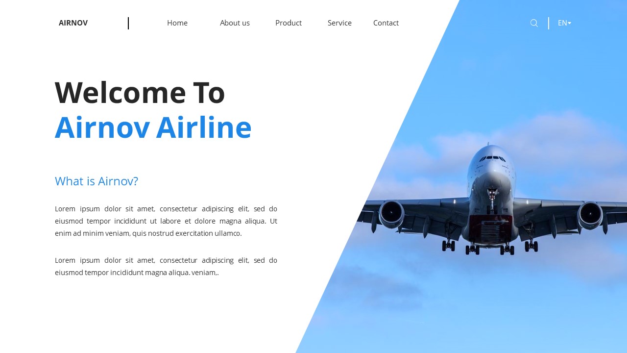 Airnov - Airline Google Slide Templates, Presentation Templates ...