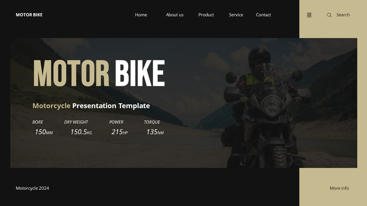 Motor Bike - Motorcycle Powerpoint Templates, Presentation Templates