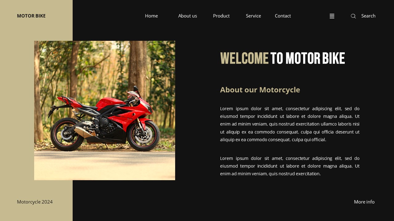 Motor Bike - Motorcycle Powerpoint Templates, Presentation Templates