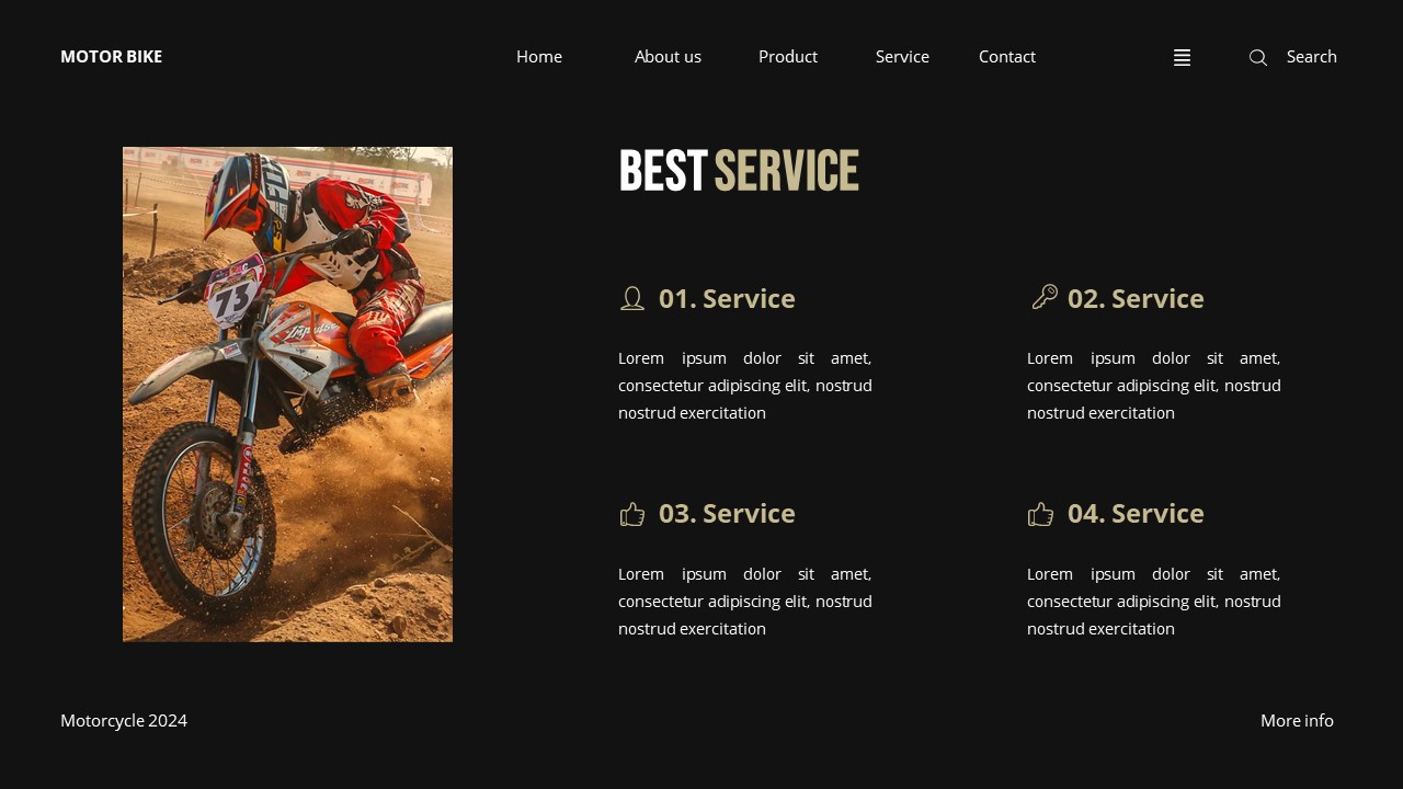 Motor Bike - Motorcycle Powerpoint Templates, Presentation Templates