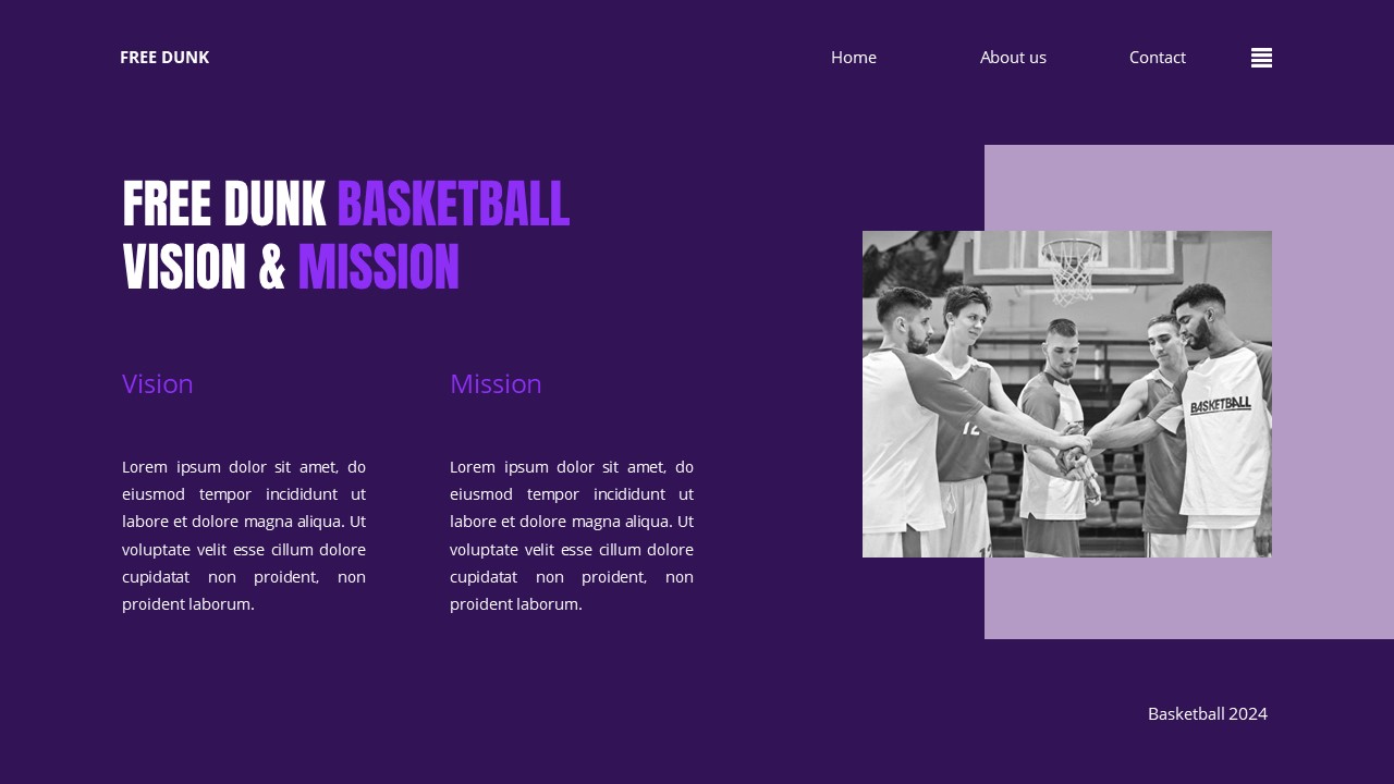 Free Dunk - Basketball Keynote Templates, Presentation Templates ...