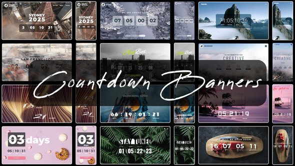 Countdown Timer Wide Banners, After Effects Project Files | VideoHive