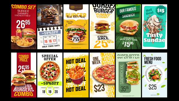 Vertical Food Promo, After Effects Project Files | VideoHive