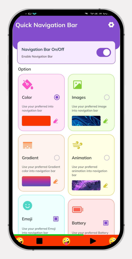 Quick Navigation Bar - Stylish Animated Navigation Bar - Quick Buttons by Vayu_Android