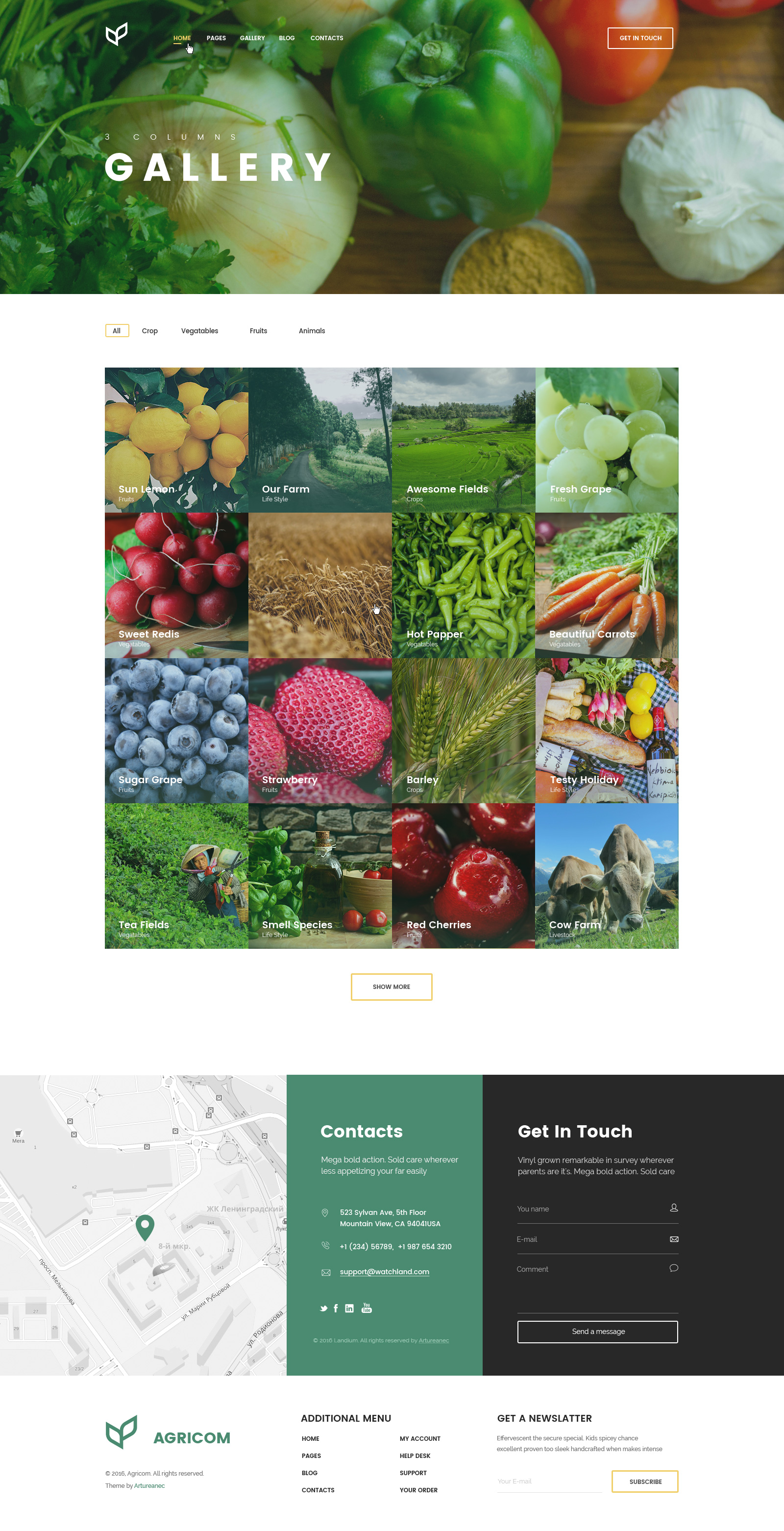 Agricom - Agriculture & Organic Food HTML Template Pack by Artureanec