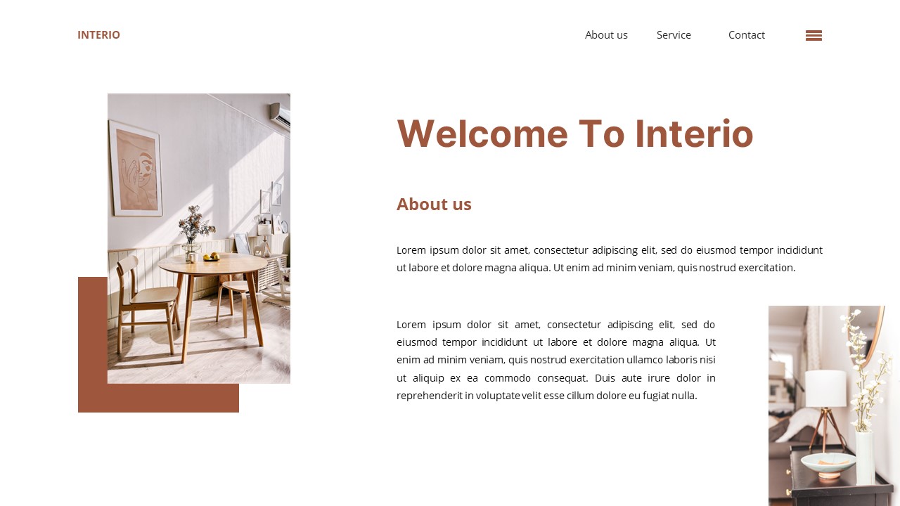 Interio - Interior Design Google Slide Templates, Presentation Templates