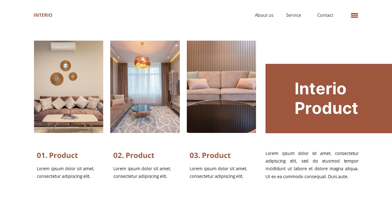 Interio - Interior Design Google Slide Templates, Presentation Templates