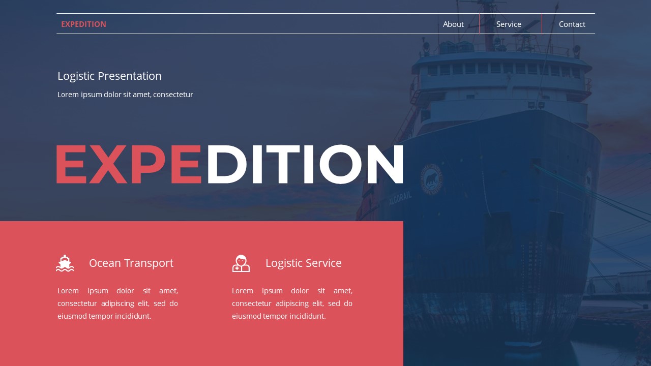 Expedition - Logistic Powerpoint Templates, Presentation Templates