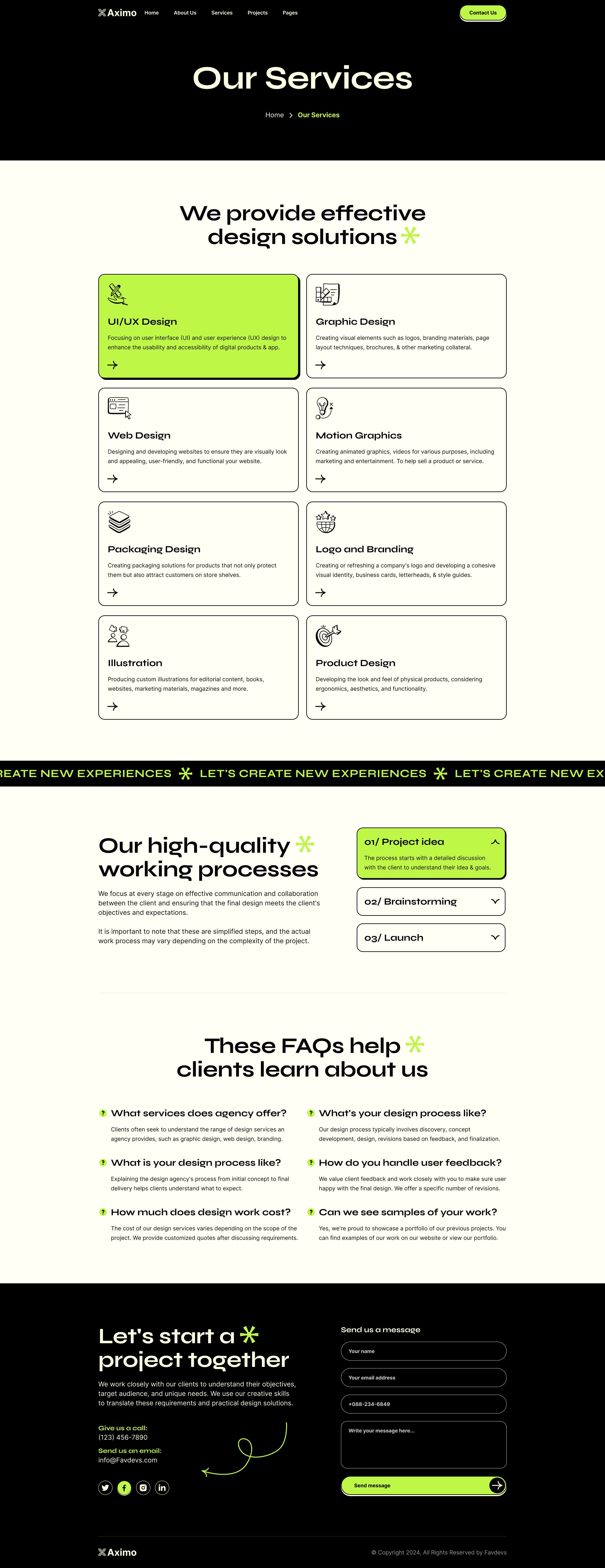Aximo - Creative Agency Figma Template by FavDevs | ThemeForest